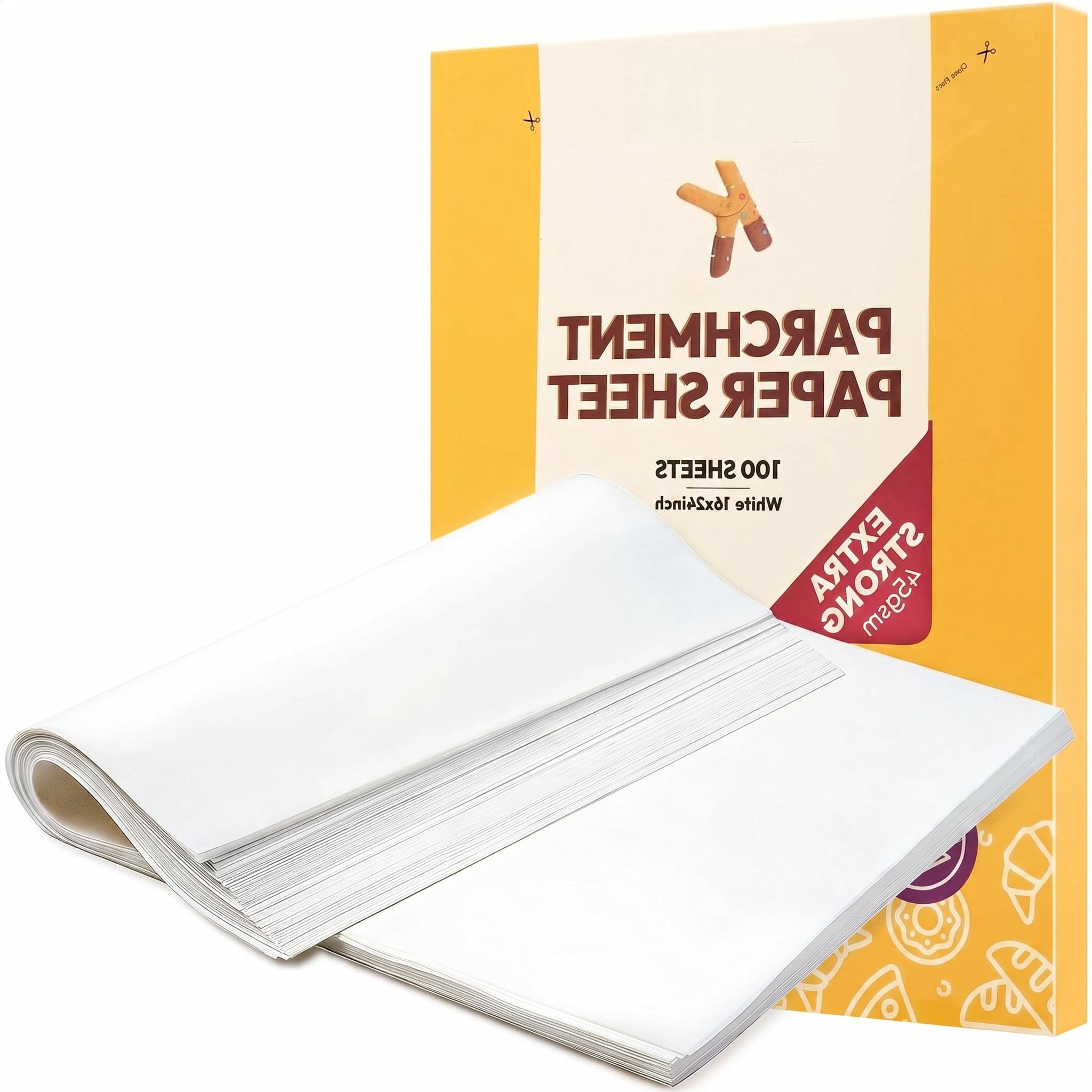 100-Pack Paper Sheets, 16x24 Inch Precut Heavy Duty Non-Stick Full ...