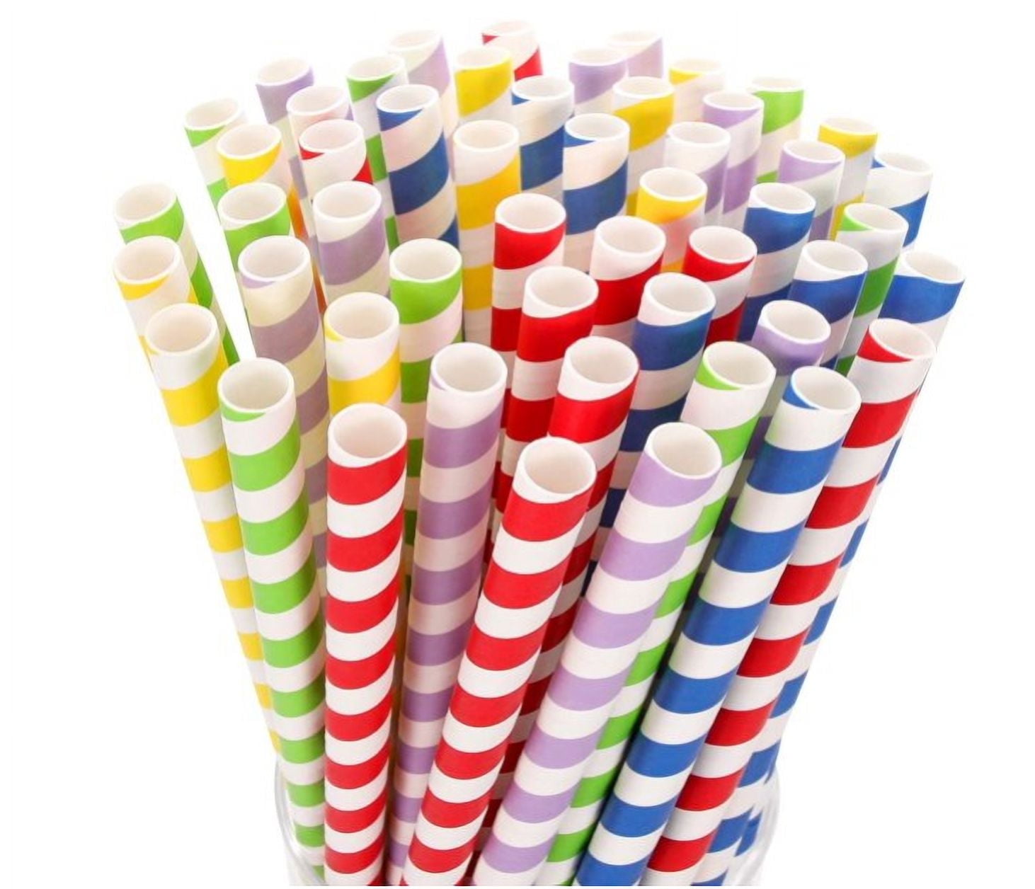 100 Pack, Paper Smoothie, Boba Straws - 6 mm Wide Straws for Bubble Tea ...
