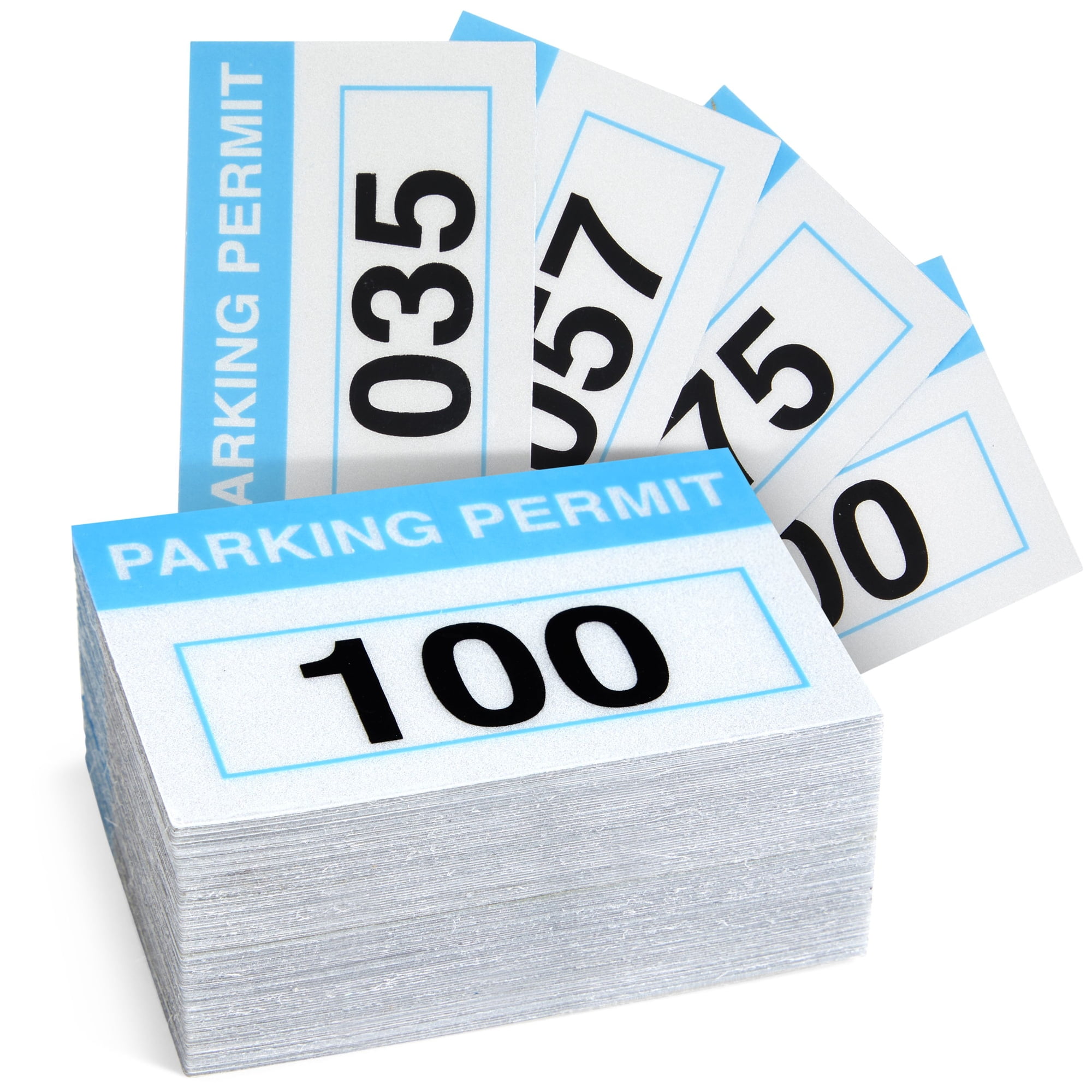 100 Pack Parking Permit Stickers with Front Adhesive, Car Windshield ...