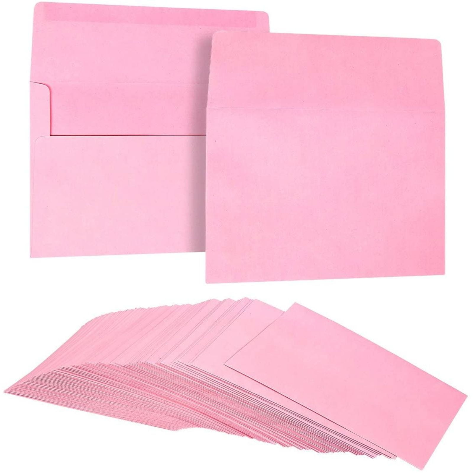 100 Pack Pastel Pink Color A7 Envelopes for 5x7 Greeting Cards and ...