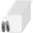 100 Pack Plastic Drawstring Bags Large Clear Shoe Bags for Storage ...