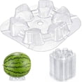 100 Pack Plastic Melon Cradles, Clear Watermelon Support Stand Hold up ...