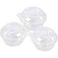 100 Pack Plastic Single Individual Cupcake Muffin Dome Holders Cases ...