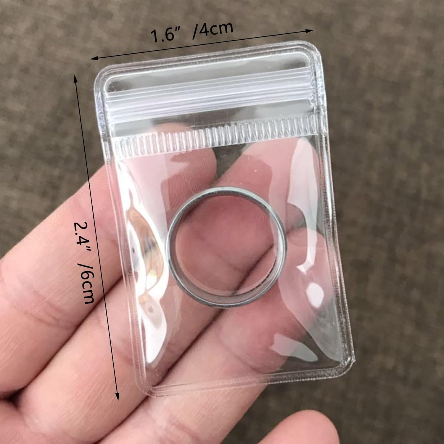 100 Pack Plastic Zipper Bags,1.6x2.4" Small Craft Plastic Bags,Clear ...