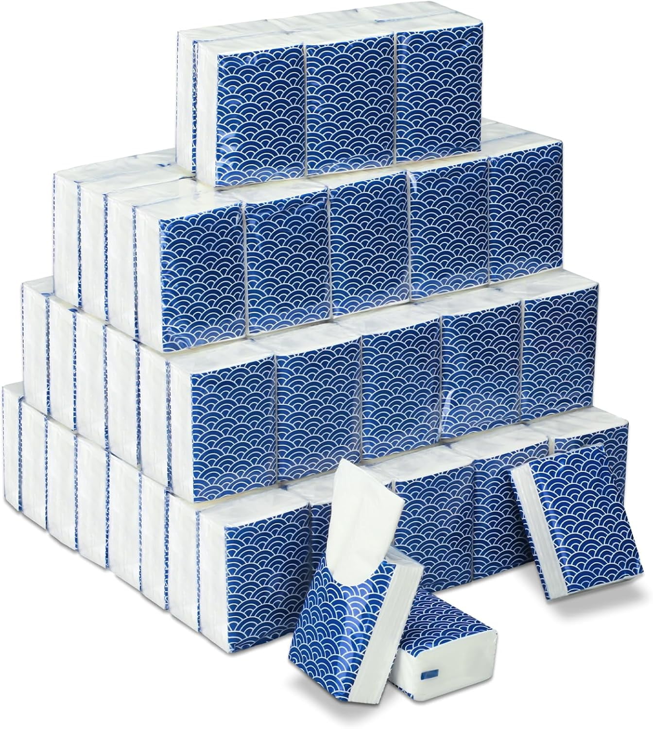 100 Pack Pocket Tissues Travel Packs Bulk 1000 Sheet Mini 3 Ply Small ...