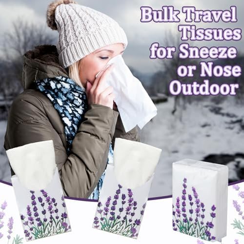 100 Pack Pocket Tissues Travel Packs Bulk 1000 Sheet Mini Tissues Bulk ...