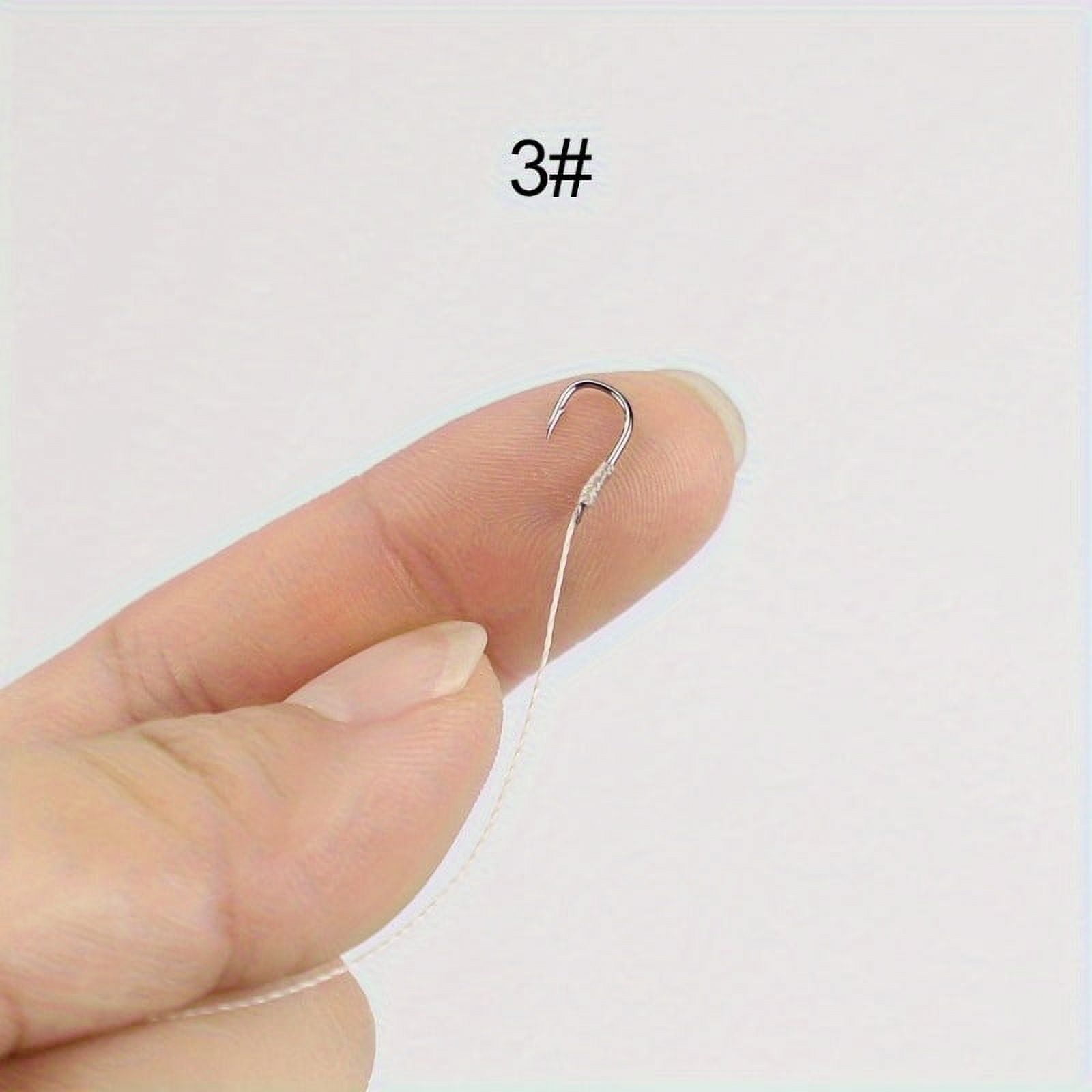 100-Pack Pre-Tied Double Fishing Hooks on Leader Lines - Polyethylene ...