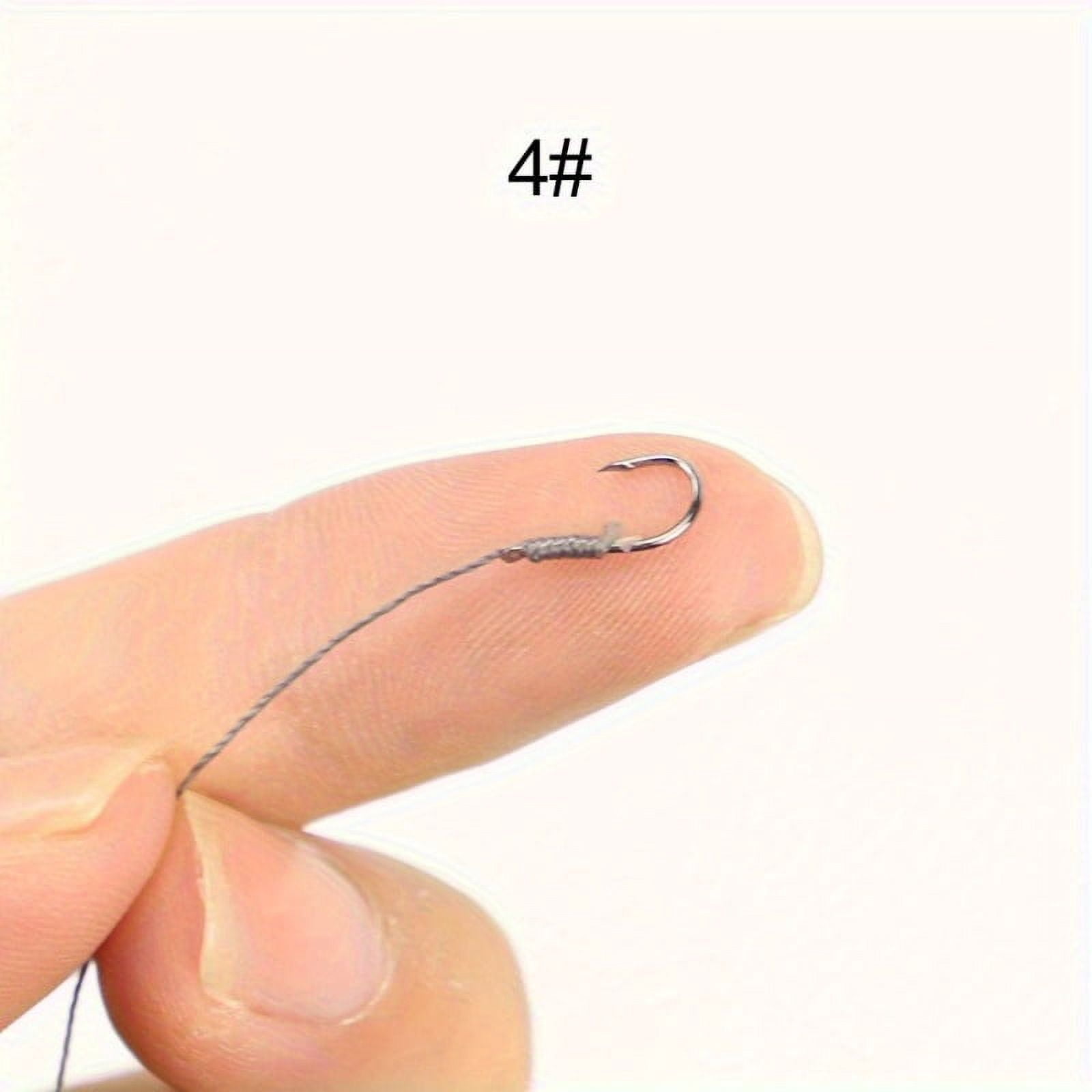 100-Pack Pre-Tied Double Fishing Hooks on Leader Lines - Polyethylene ...