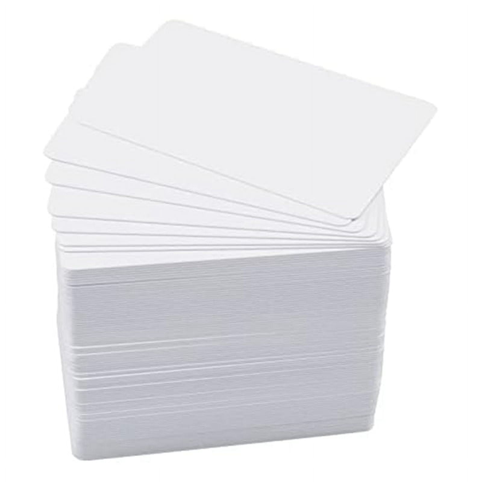 100 Pack Premium Blank PVC Cards, CR80 30Mil Graphic Quality White ...