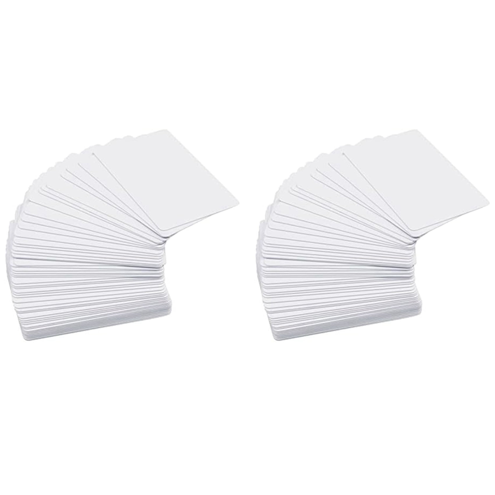 100 Pack Premium Blank PVC Cards, CR80 30Mil Graphic Quality White ...
