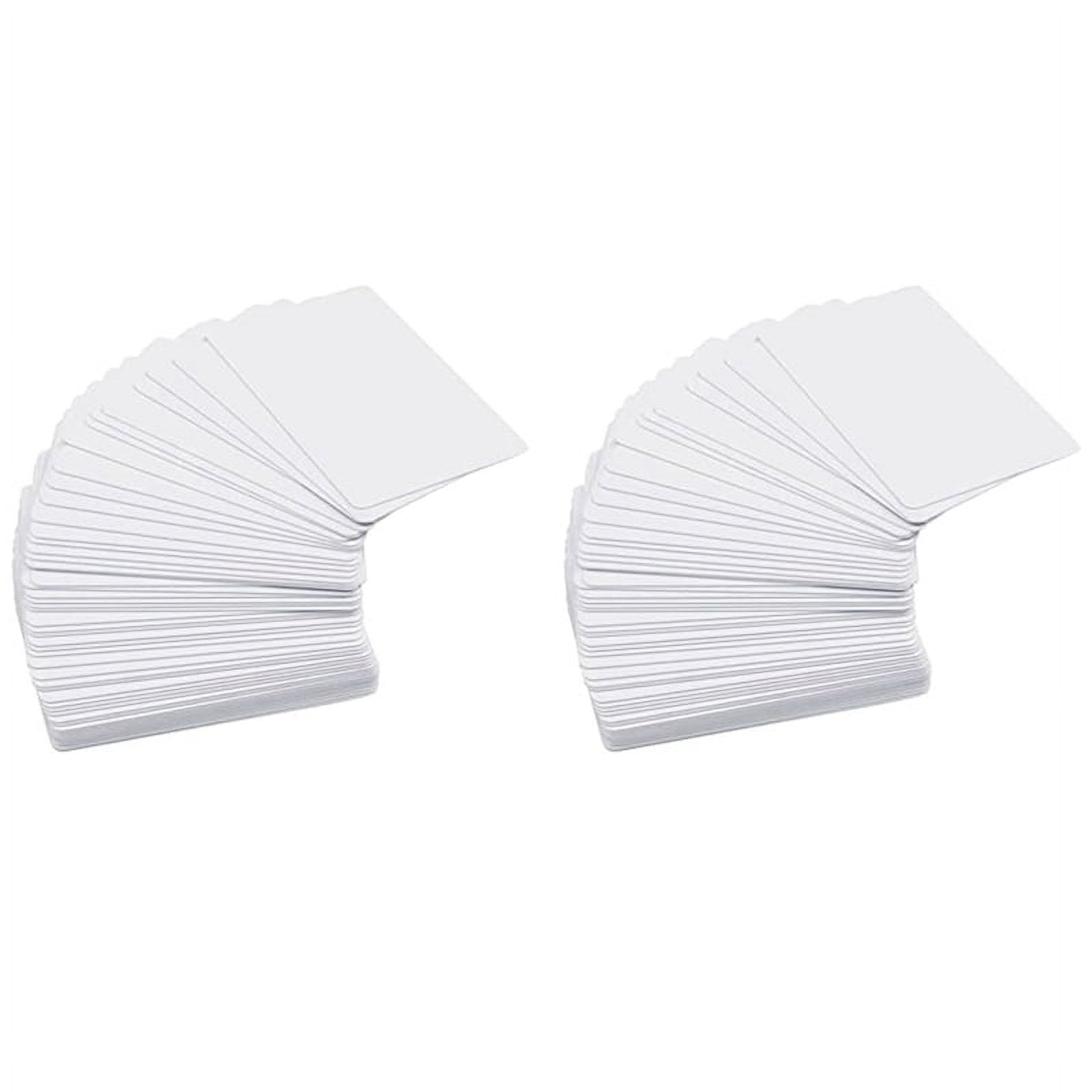 100 Pack Premium Blank PVC Cards, CR80 30Mil Graphic Quality White ...