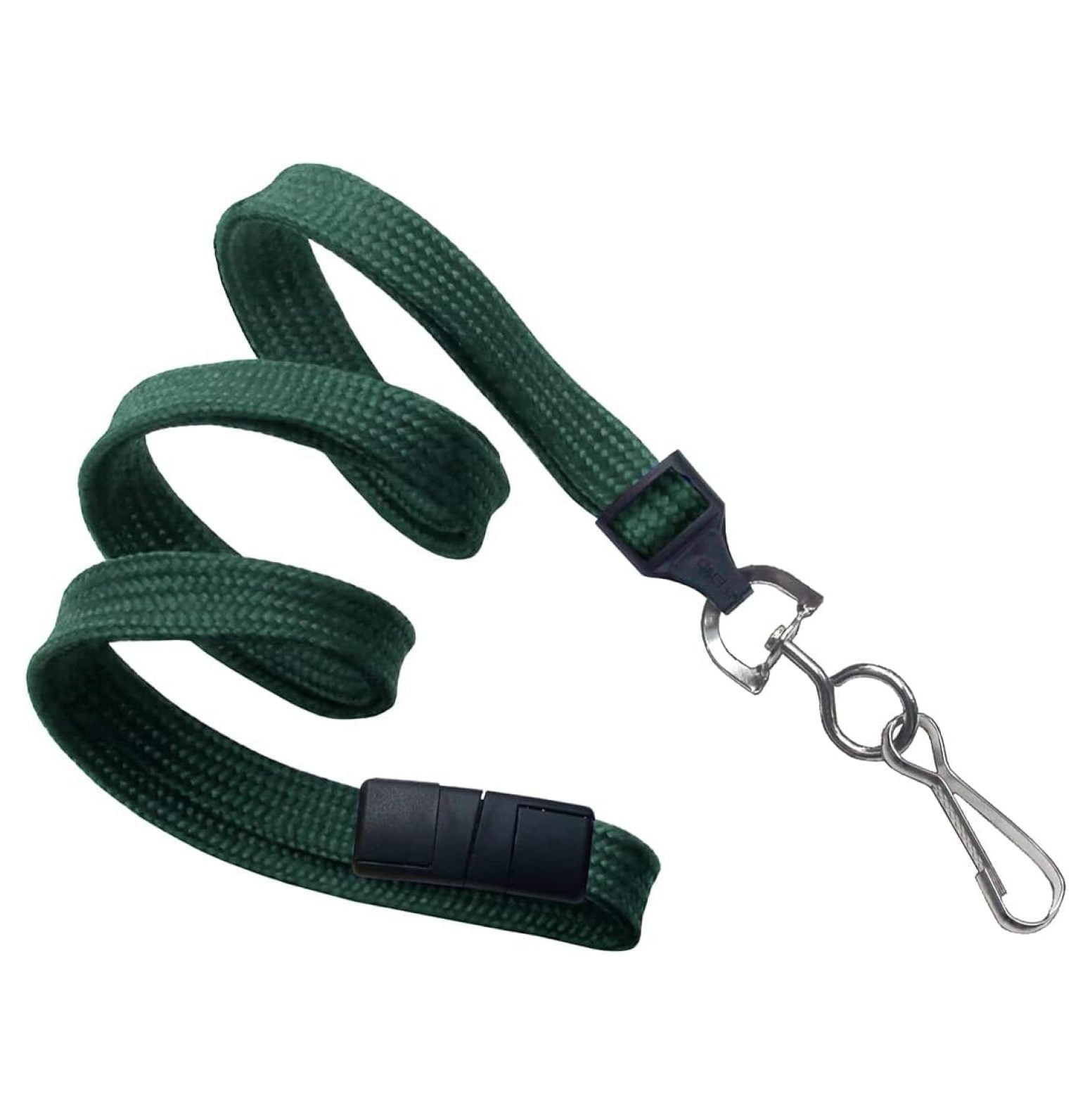 100 Pack - Premium Breakaway Lanyards for ID Badges - Metal Swivel J ...