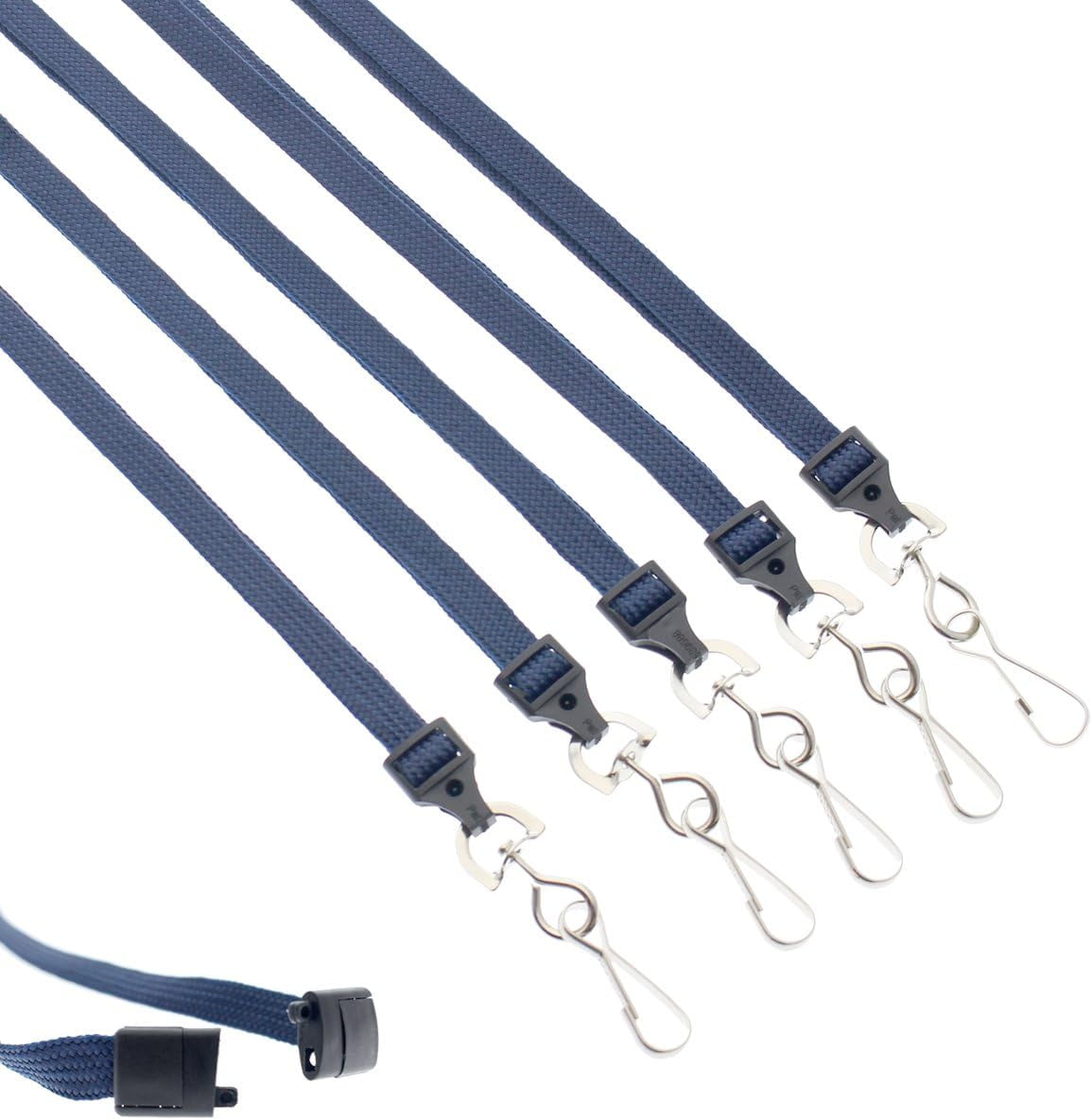 100 Pack - Premium Flat Breakaway Lanyards for ID Badges & Badge ...