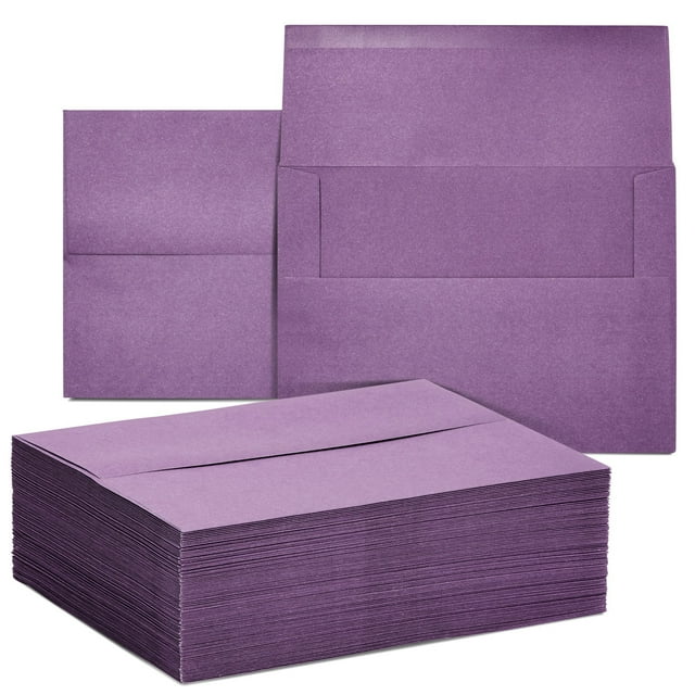 100 Pack Purple Envelopes 5x7, A7 Size for Greeting Cards, Mailing ... 100 Pack Purple Envelopes 5x7, A7 Size for Greeting Cards, Mailing ...