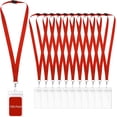 100-Pack Red Breakaway Lanyards with Waterproof Badge Holders ...