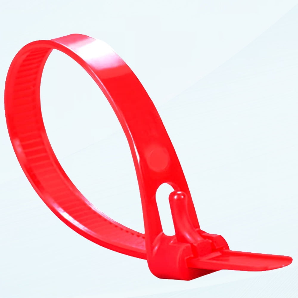 100 Pack Red Thick Cable Ties Heavy Duty Large 150mm x 7.6mm Strong ...