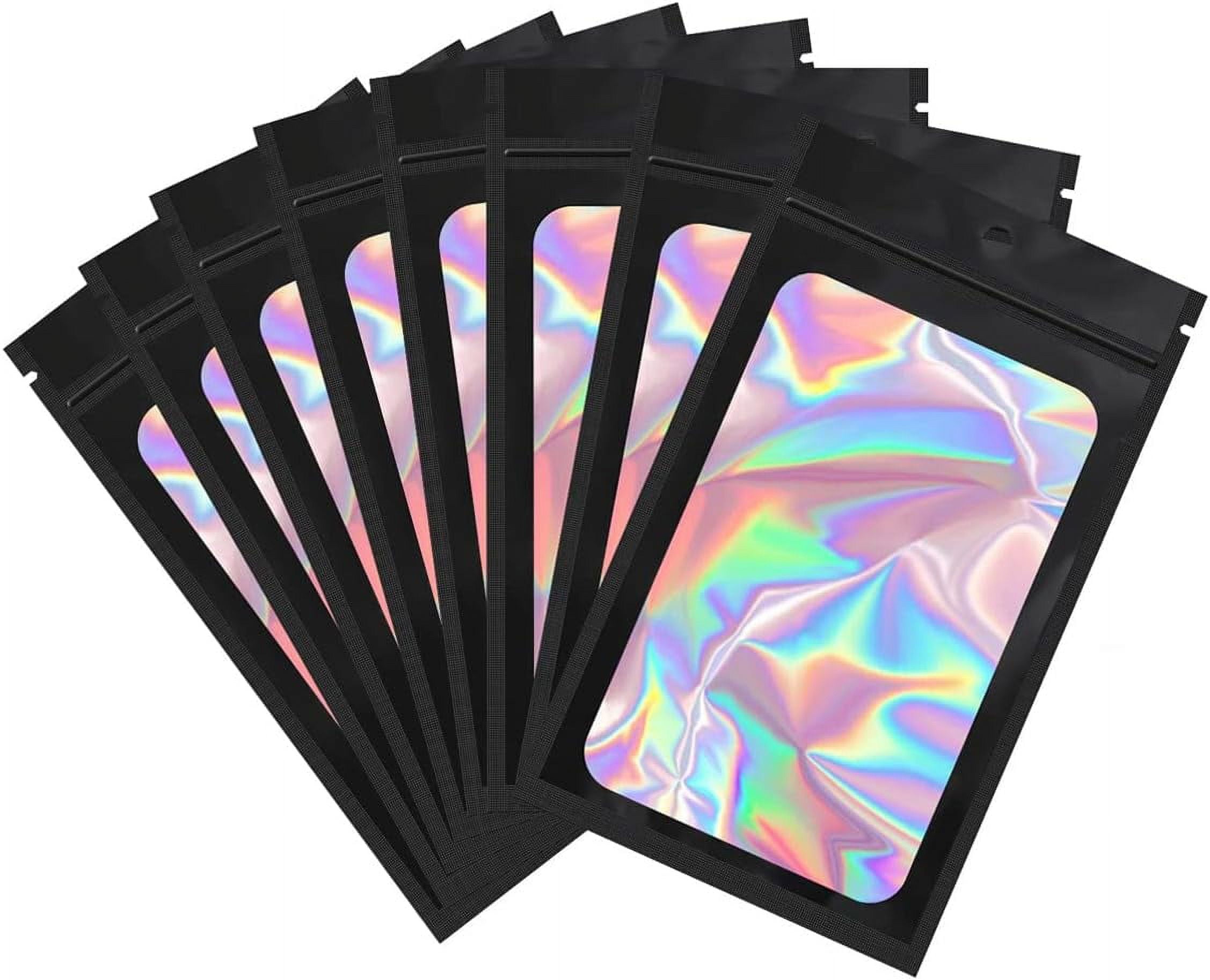 100 Pack Resealable Bags for Small Business, Mylar Bags with Front ...