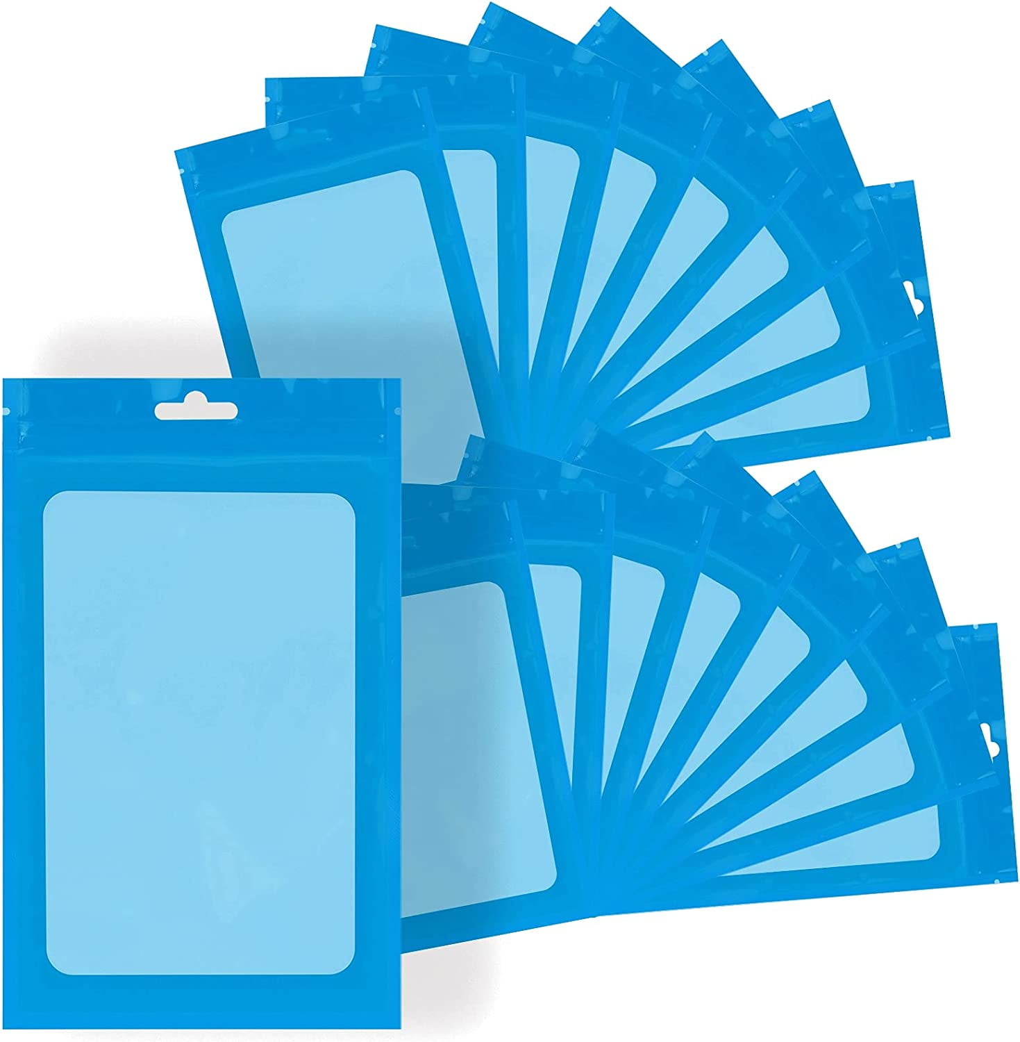 100-Pack Resealable Mylar Ziplock Packaging Bags Smell Proof Plastic ...