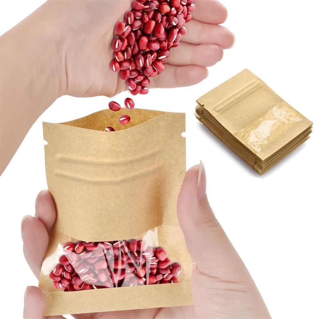 100 Pack Resealable Seed Packets,Small Coin Envelopes Bags with Clear ...