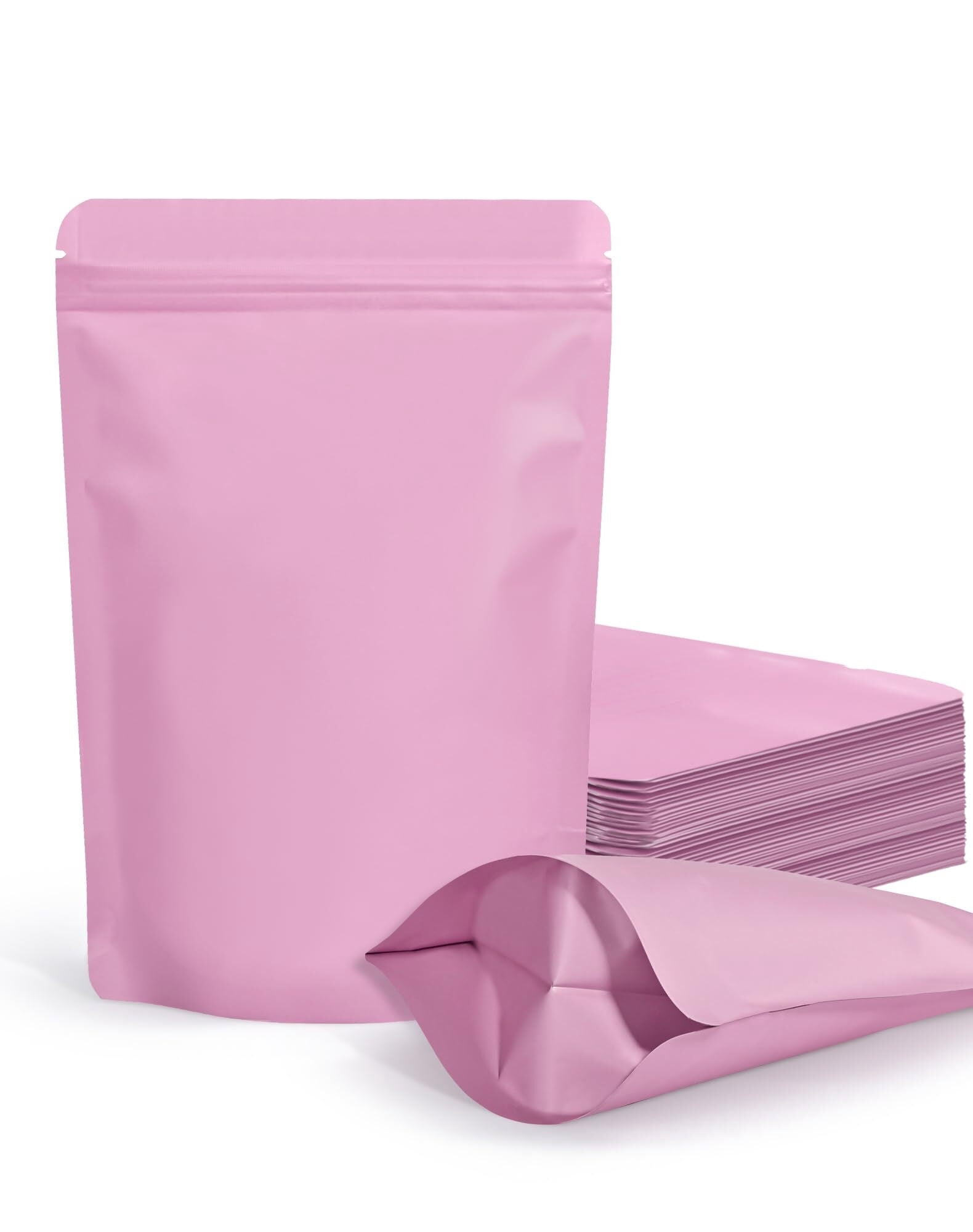 100 Pack Resealable Stand-Up Pouches, 5.5" x 8.6" Odor Resistant ...