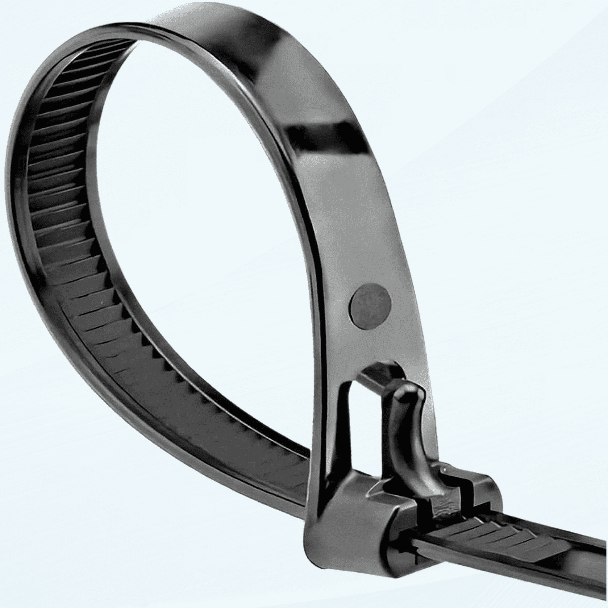 100 Pack Reusable Cable Ties Black 500mm×7.6mm Heavy Duty Strong Nylon ...