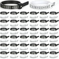 100 Pack Ring Size Measuring Tool Measuring Measure Plastic White and ...
