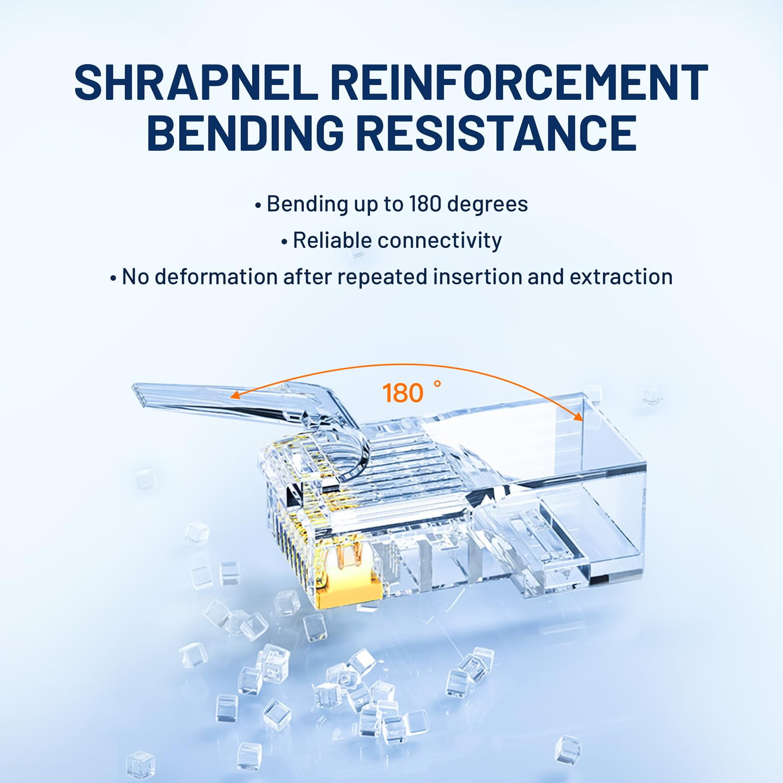 100 Pack Rj45 Connectors, Ethernet Coupler Easy and Fast Termination ...