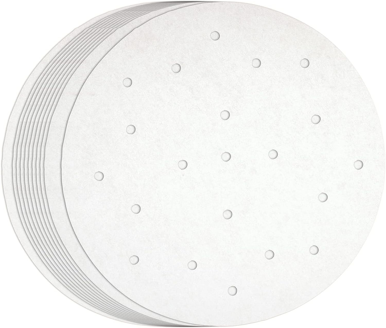 100 Pack Round Air Fryer Liners with Holes for Air Fryer Basket ...