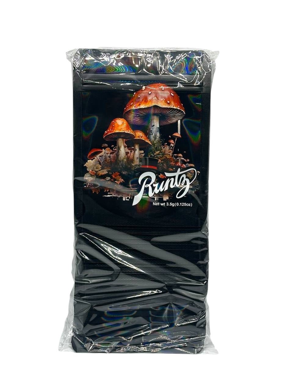 50-Pack Runty Mushrooms 3.5g Mylar Bags – Black, Smell-Proof ...