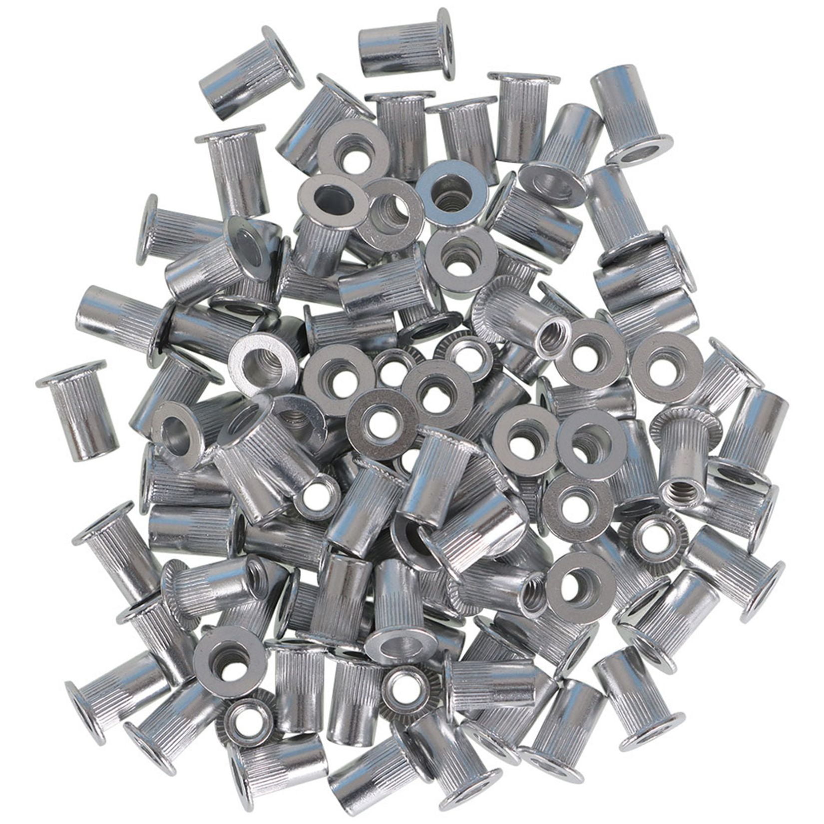 100 Pack SAE 8-32 Rivet Nut Kit Tool Aluminum Rivnut Insert Nutsert ...