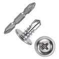 100 Pack Sheet Metal Screws, 410 Stainless Steel Truss-Head Self ...