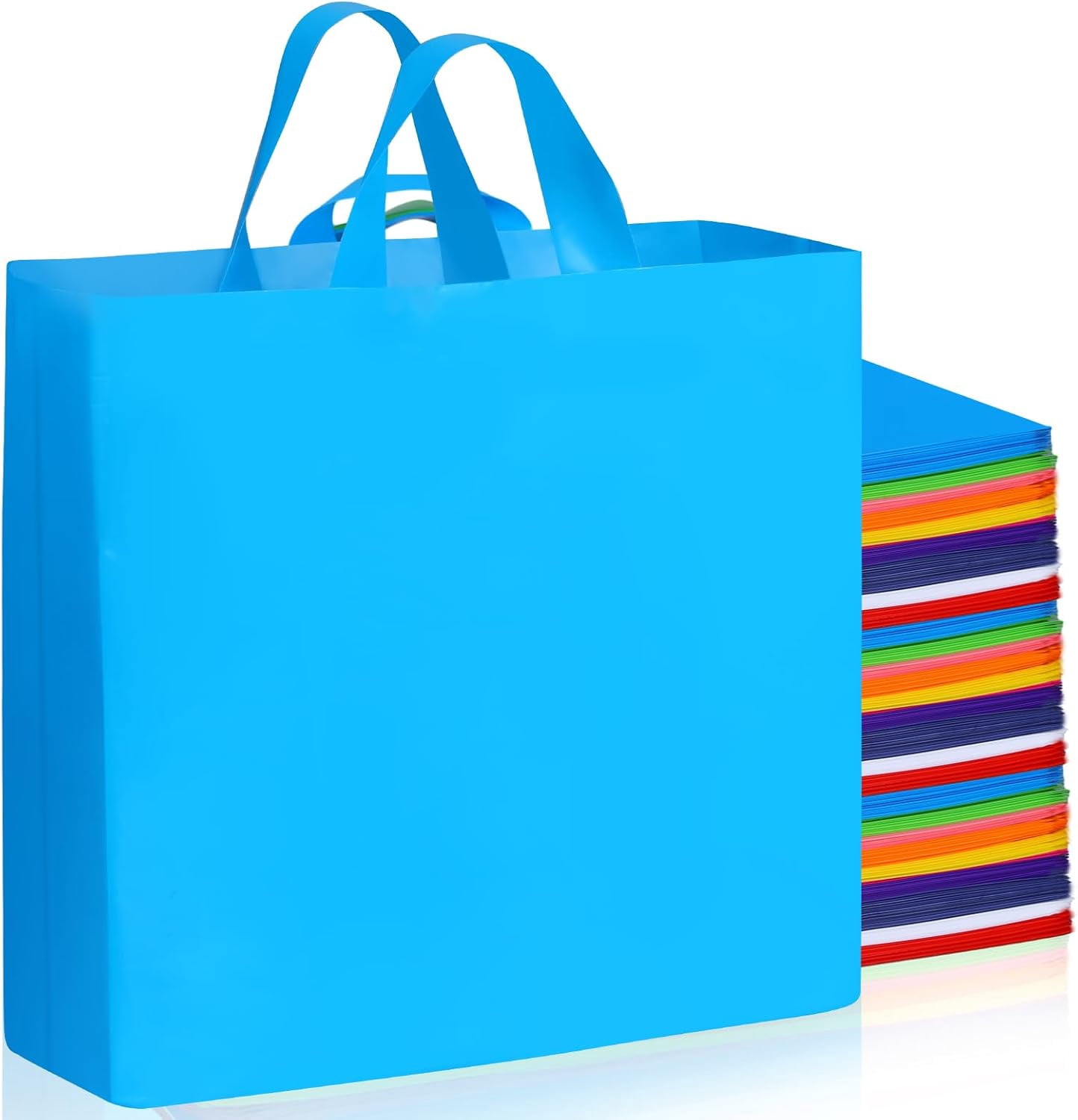 100 Pack Shopping Bags for Boutique Large Plastic Bags with Handles for ...
