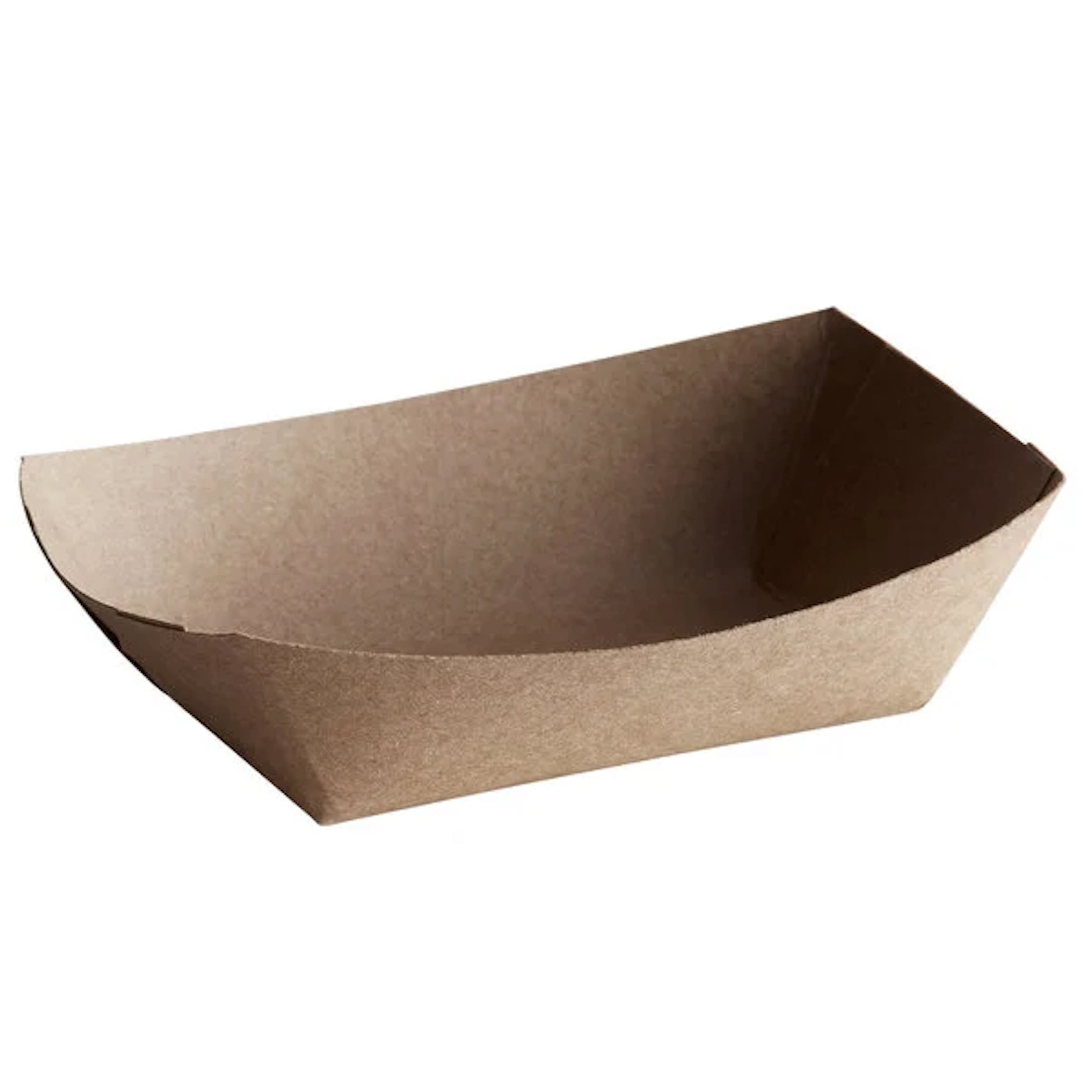 [100 Pack] Small Disposable Brown Kraft Paper Food Trays, 8 oz ...