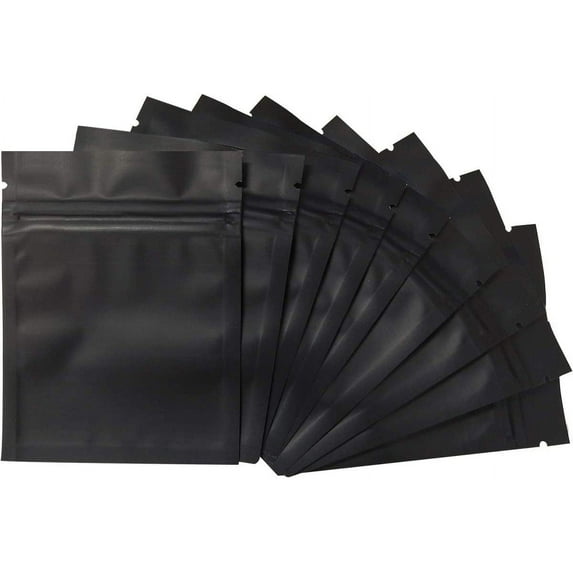 100 Pack Smell Proof Bags 3 x 4 Inch Resealable Mylar Foil Pouch Bag ...