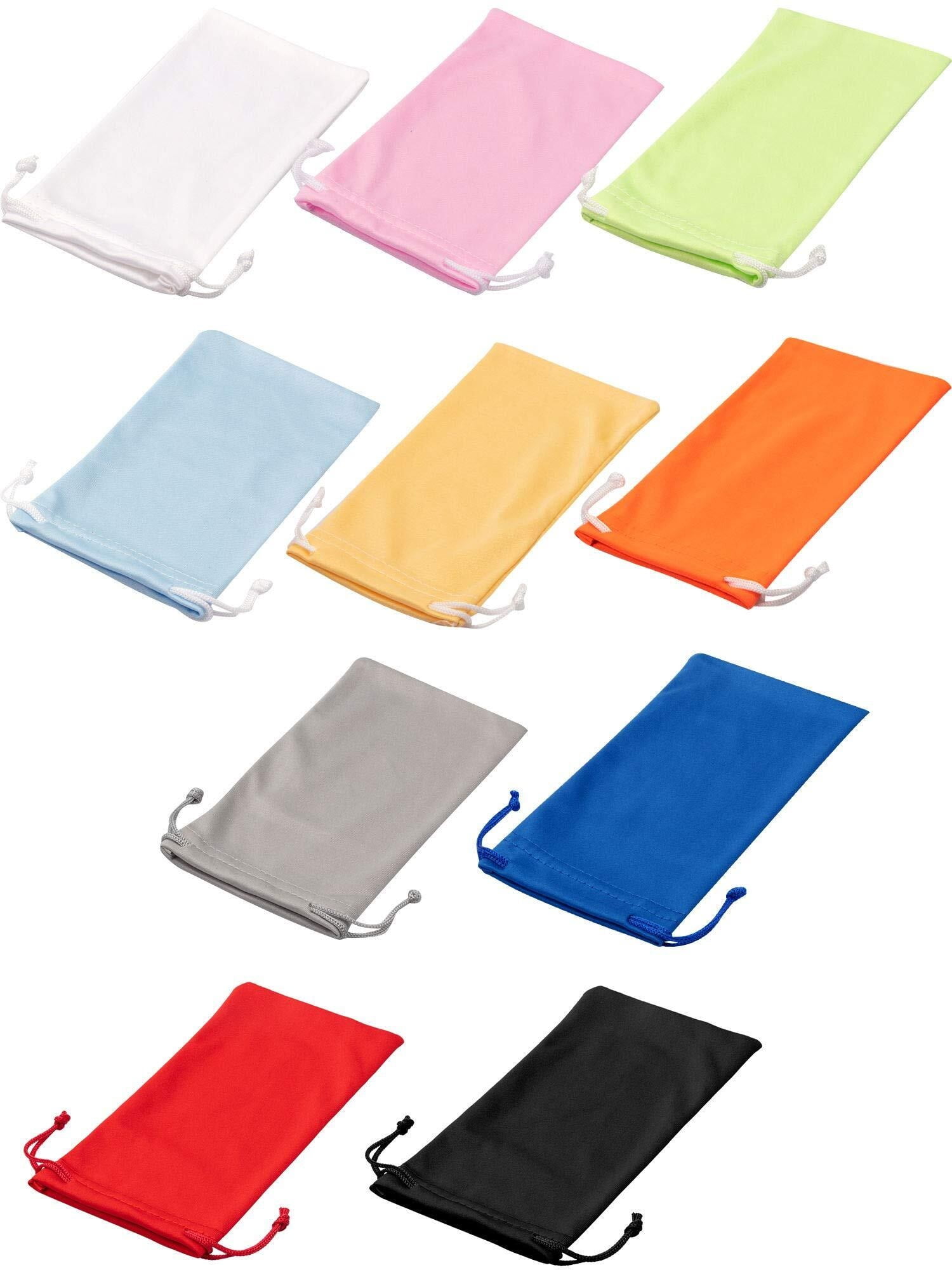 100 Pack Soft Sunglasses Pouch Bulk Microfiber Sunglasses Case ...