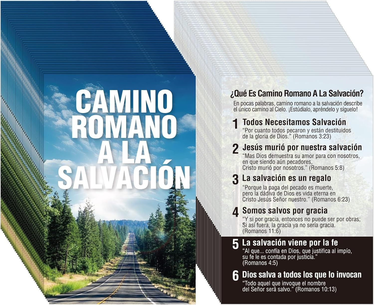 100-Pack Spanish Gospel Tract Cards “Camino Romano A La Salvación ...