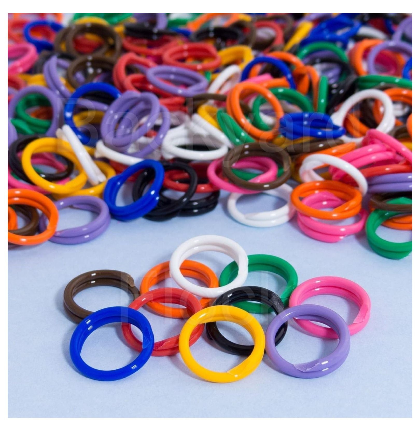 100 Pack Spiral Chicken Poultry Leg Bands Rings - #11 11/16" size ...