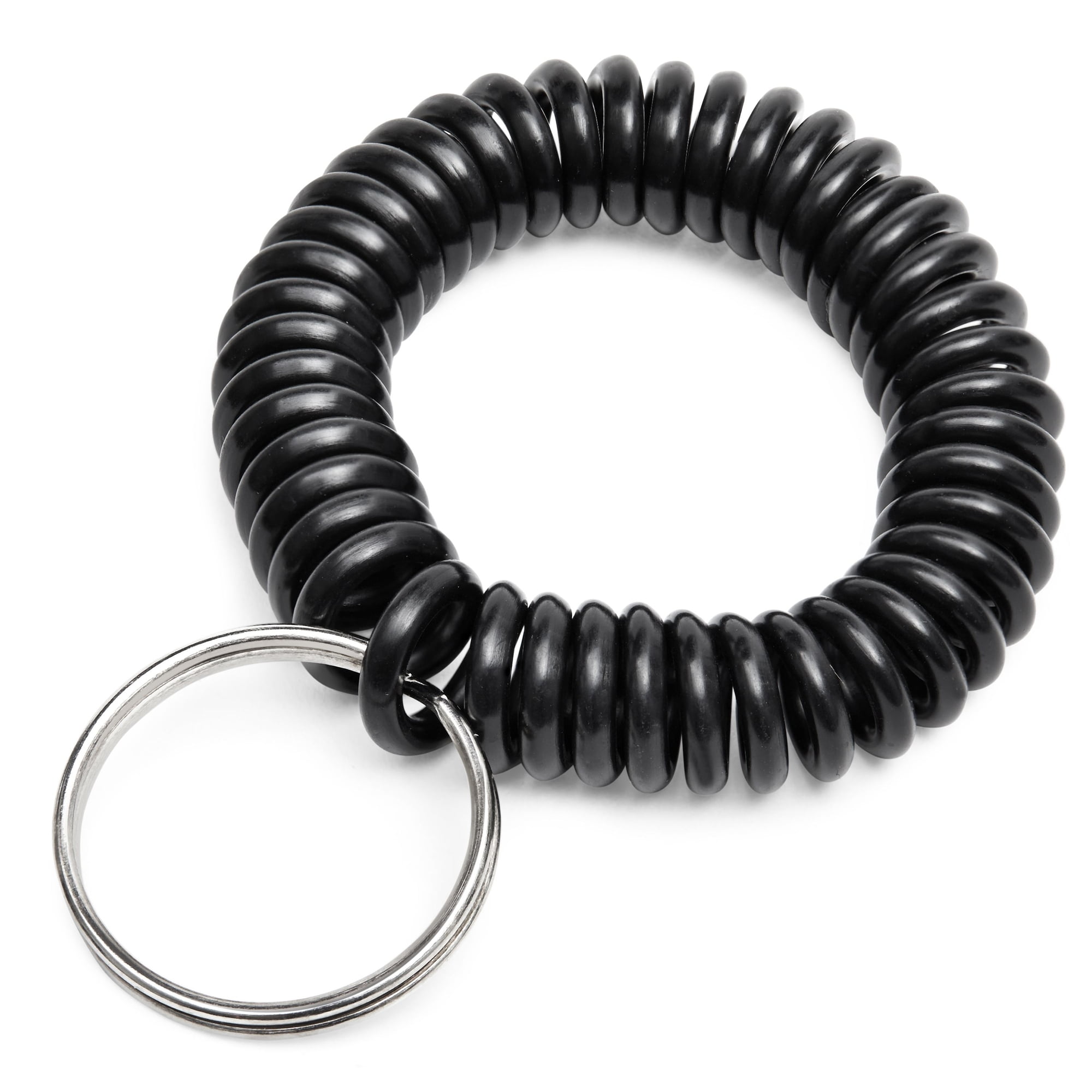100 Pack Spiral Coil Wrist Keychains, Stretchy Wristband Bracelet Key ...