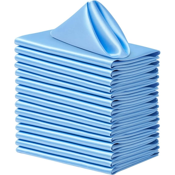 100 Pack Square Satin Dinner Napkins, 20x20 Inches Silky Soft Smooth ...