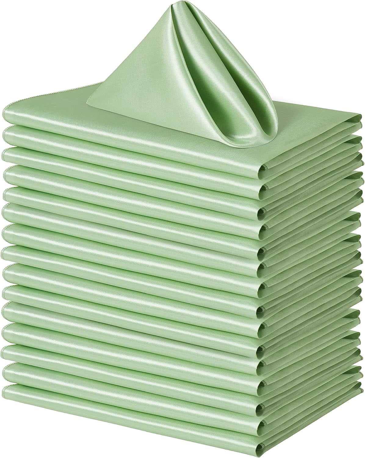 100 Pack Square Satin Dinner Napkins, 20x20 Inches Silky Soft Smooth ...