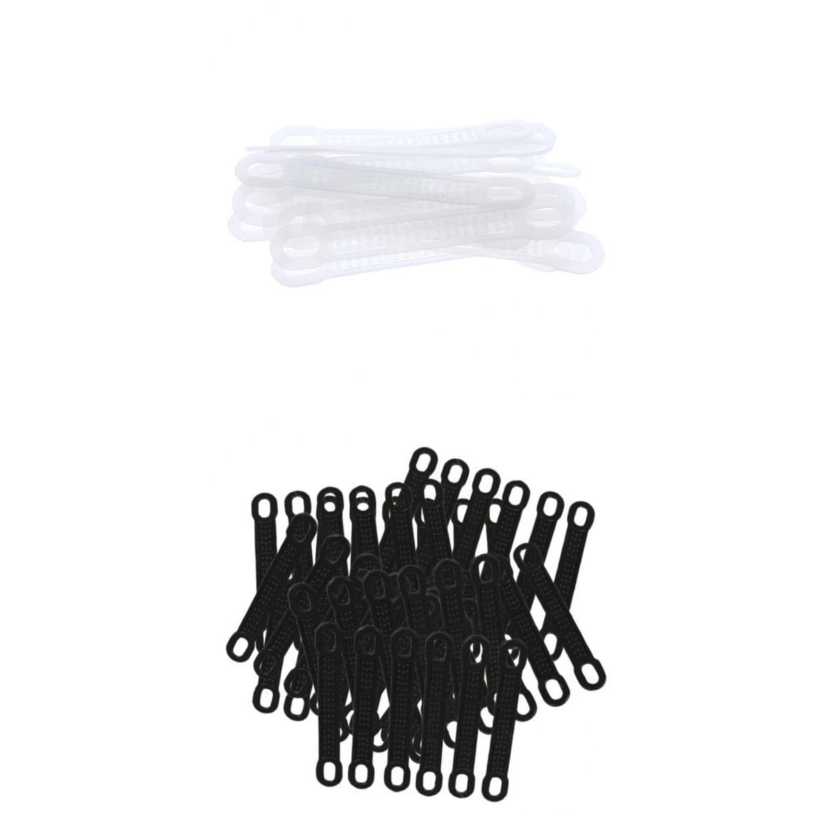 100 Pack Stretchy Non-Slip Silicone Hanger Grips Clothes Hanger Strips ...