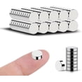 100-Pack Strong Refrigerator Magnets - Silver Nickel Round Small Mini ...