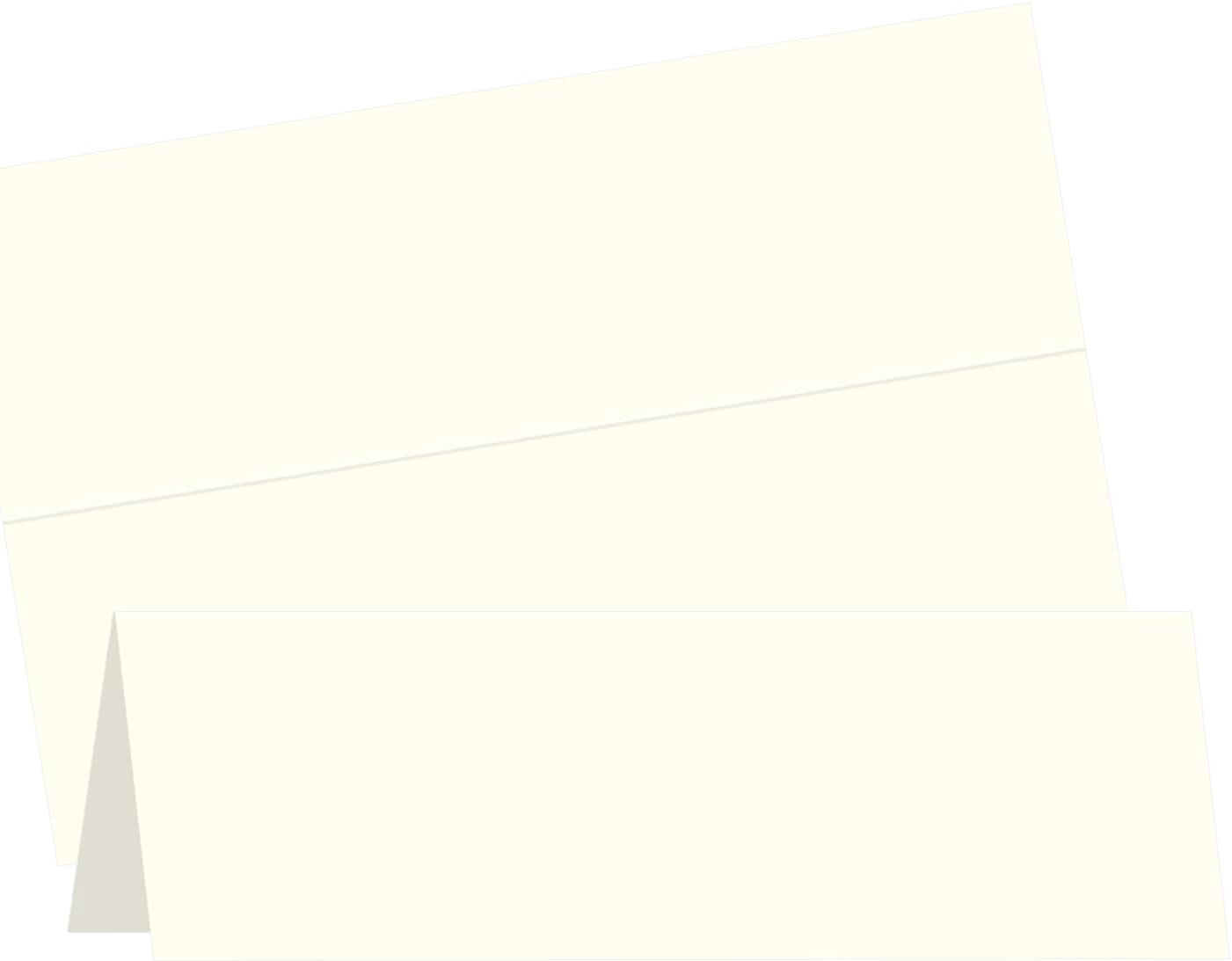 100 Pack Tent Cards Printable 3.5"x11", Ivory Blank Name Cards for ...