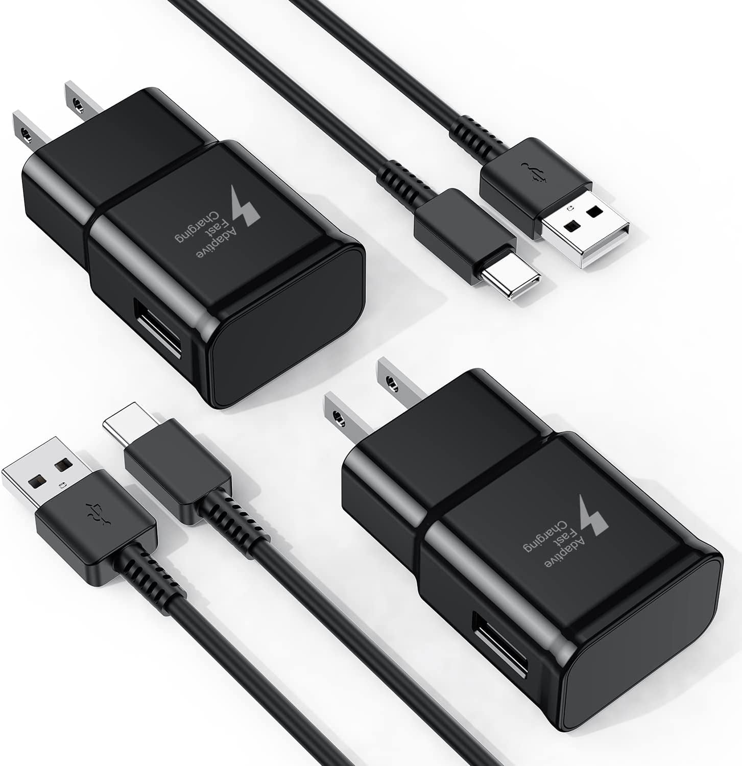 100 Pack Type C Charger Fast Charging, Android Phone Adapter Wall Plug ...