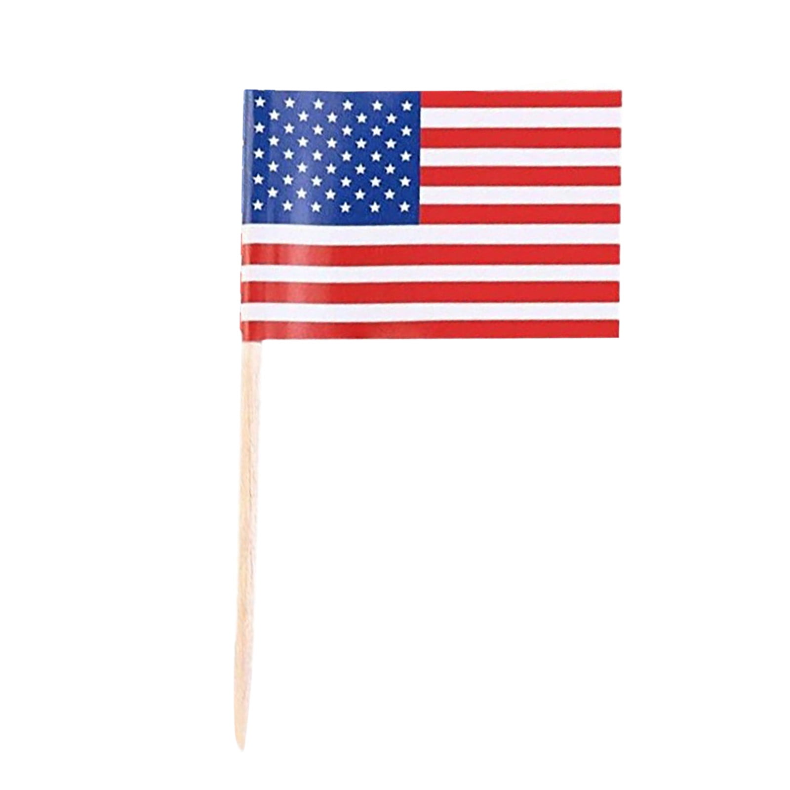 100 Pack USA American Flag American Flag Toothpick Flag,Cocktail ...