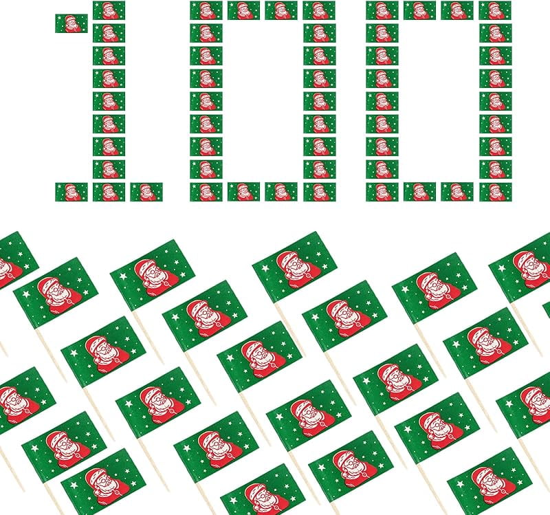 100 Pack USA American Flag US Toothpick Flags, Cocktail Picks Mini ...