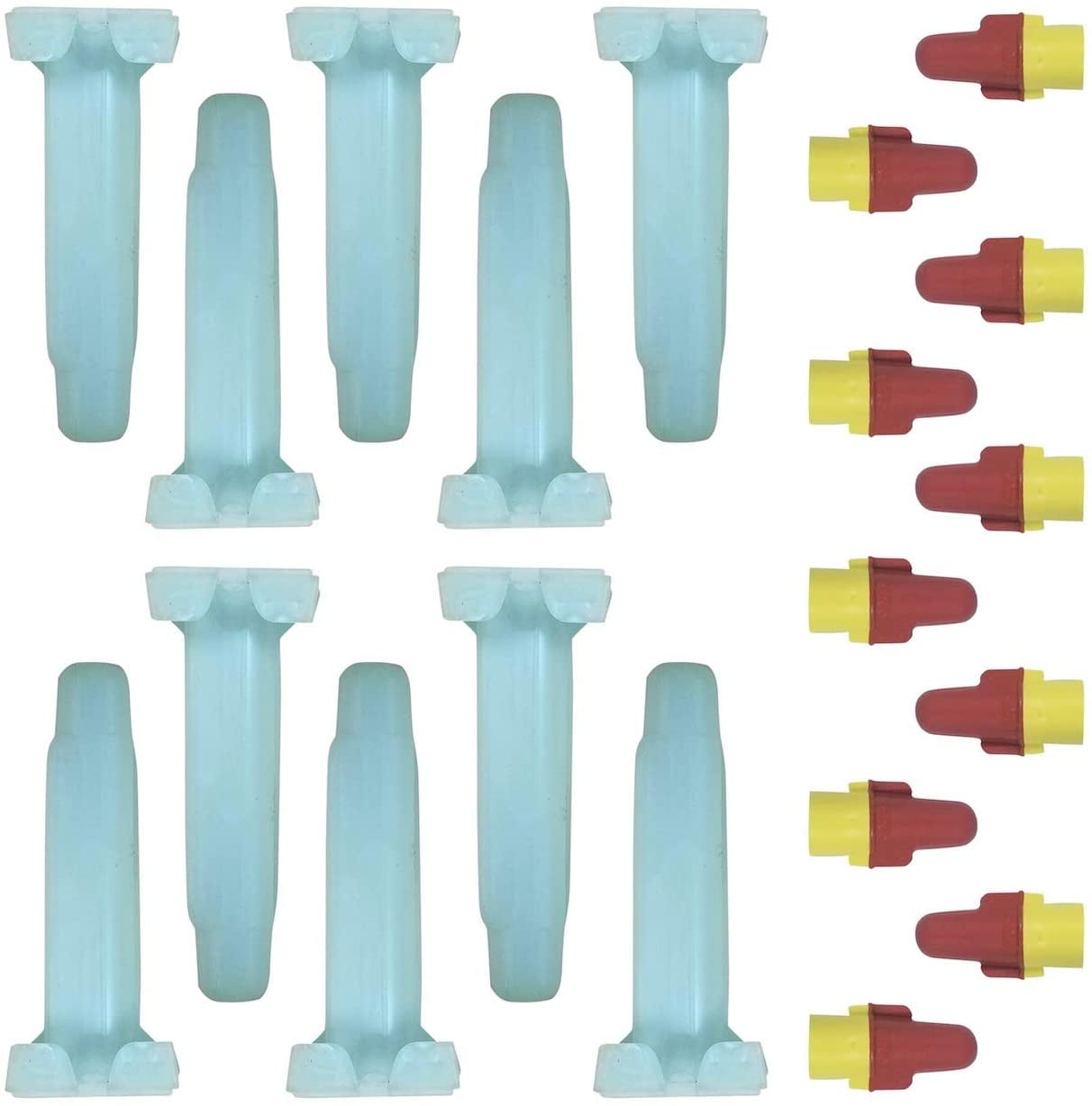 (100-Pack) 18-10 AWG Waterproof Wire Splice Kit, 600V Max, Greased Caps ...