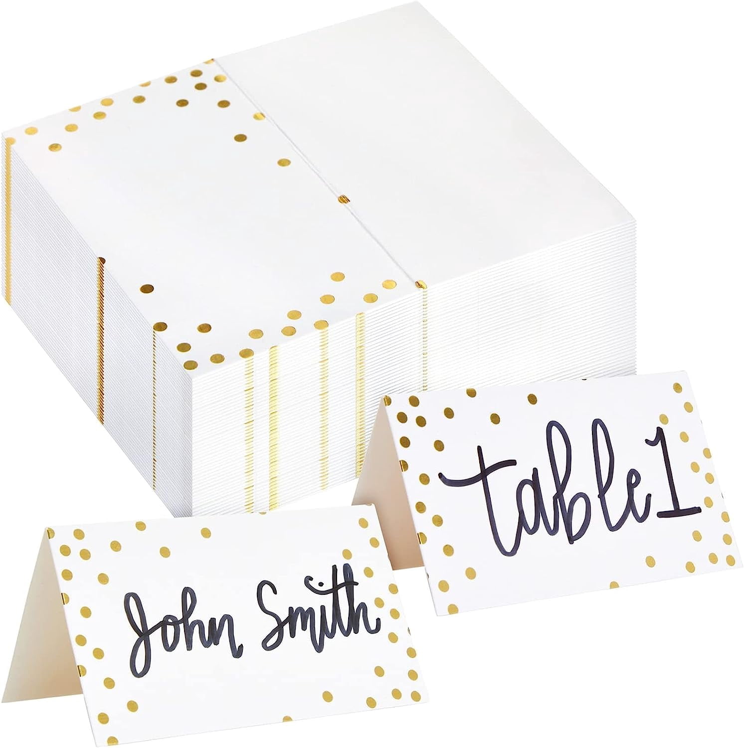 100 Pack Wedding Place Cards for Table Setting, Blank Table Name Card ...