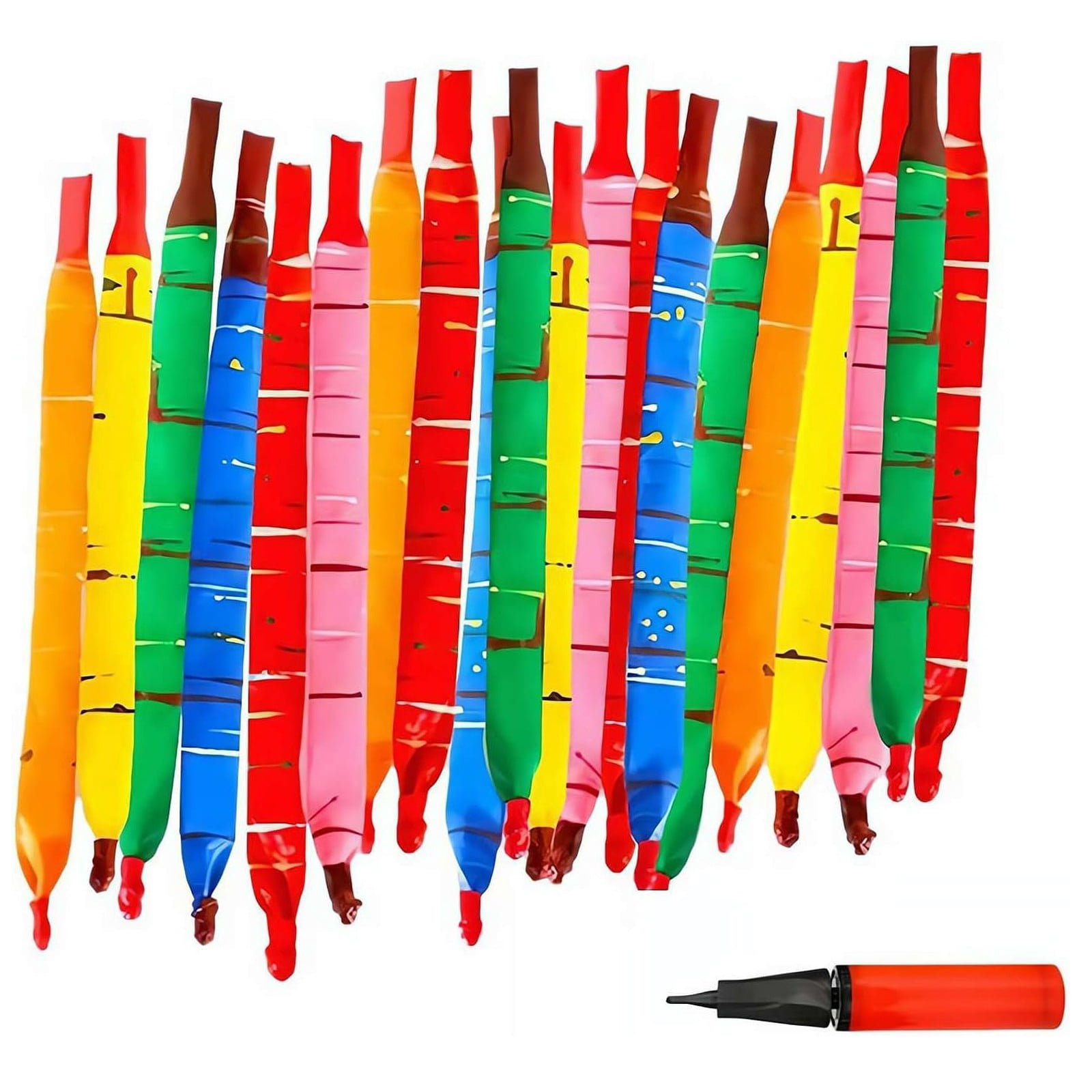 100 Pack Whistling Flying Rocket Balloons, Assorted Colors Party ...