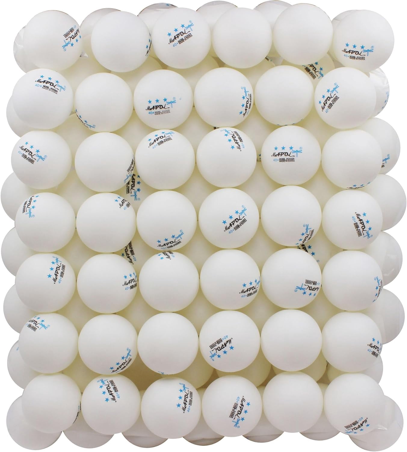 100 Pack White 3-Star Table Tennis Balls Advanced Training Ping Pong ...